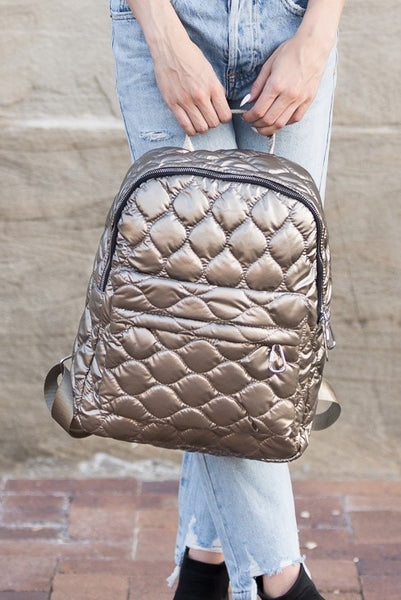 Jade Metallic Puffer Backpack – A Beautiful Closet 202-394-4115